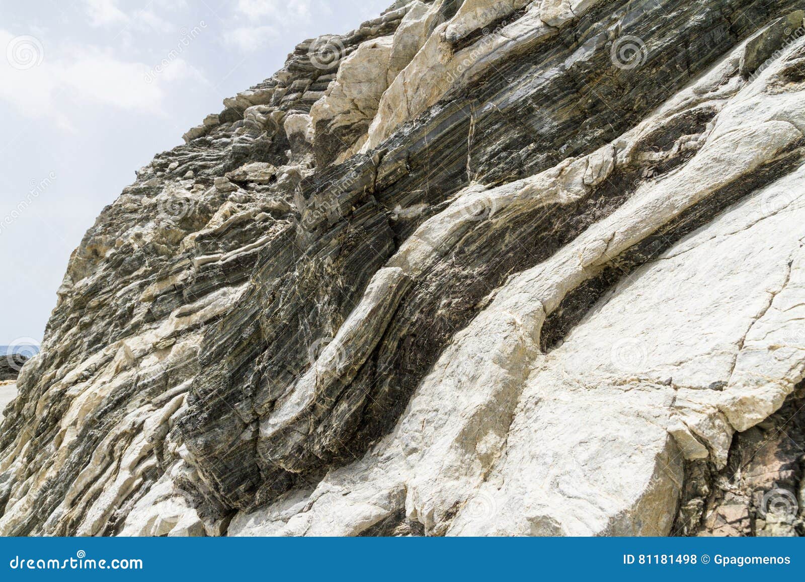 Layered Rock Formation Folds on the Mediterranean Island Crete, Greece ... Layered Rock Formation Folds on the Mediterranean Island Crete, Greece ...