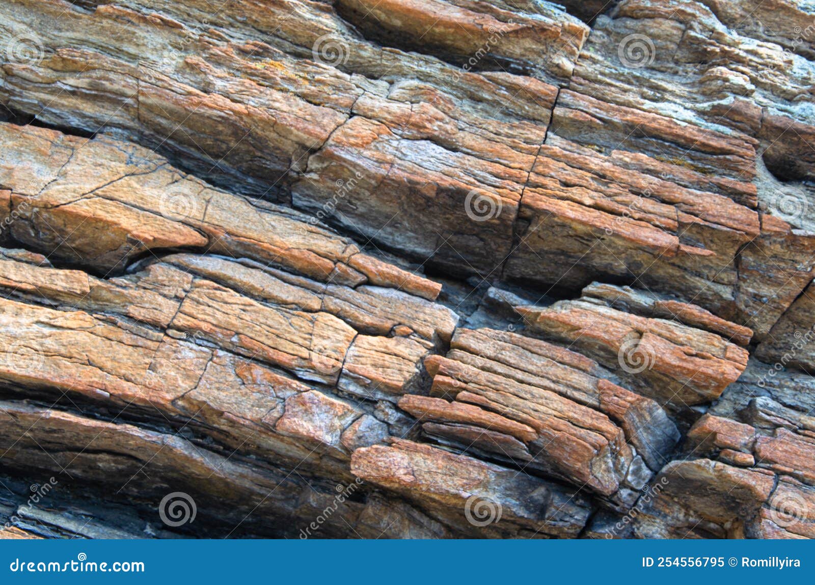 Layered Rocks. the Texture of the Stone. Stock Image - Image of rock ...