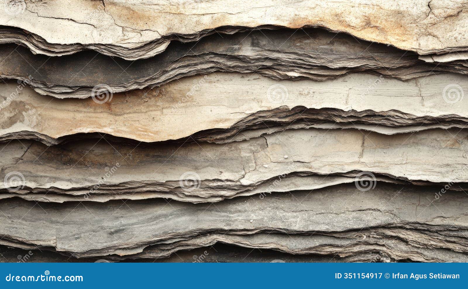 Layered Sedimentary Rock Formation Shows Texture and Color Variations ...