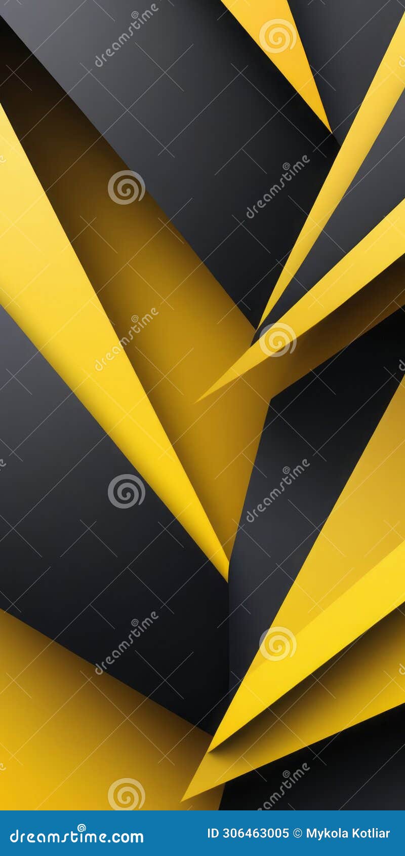 Layered Shapes in Yellow and Black Stock Image - Image of multicolor ...