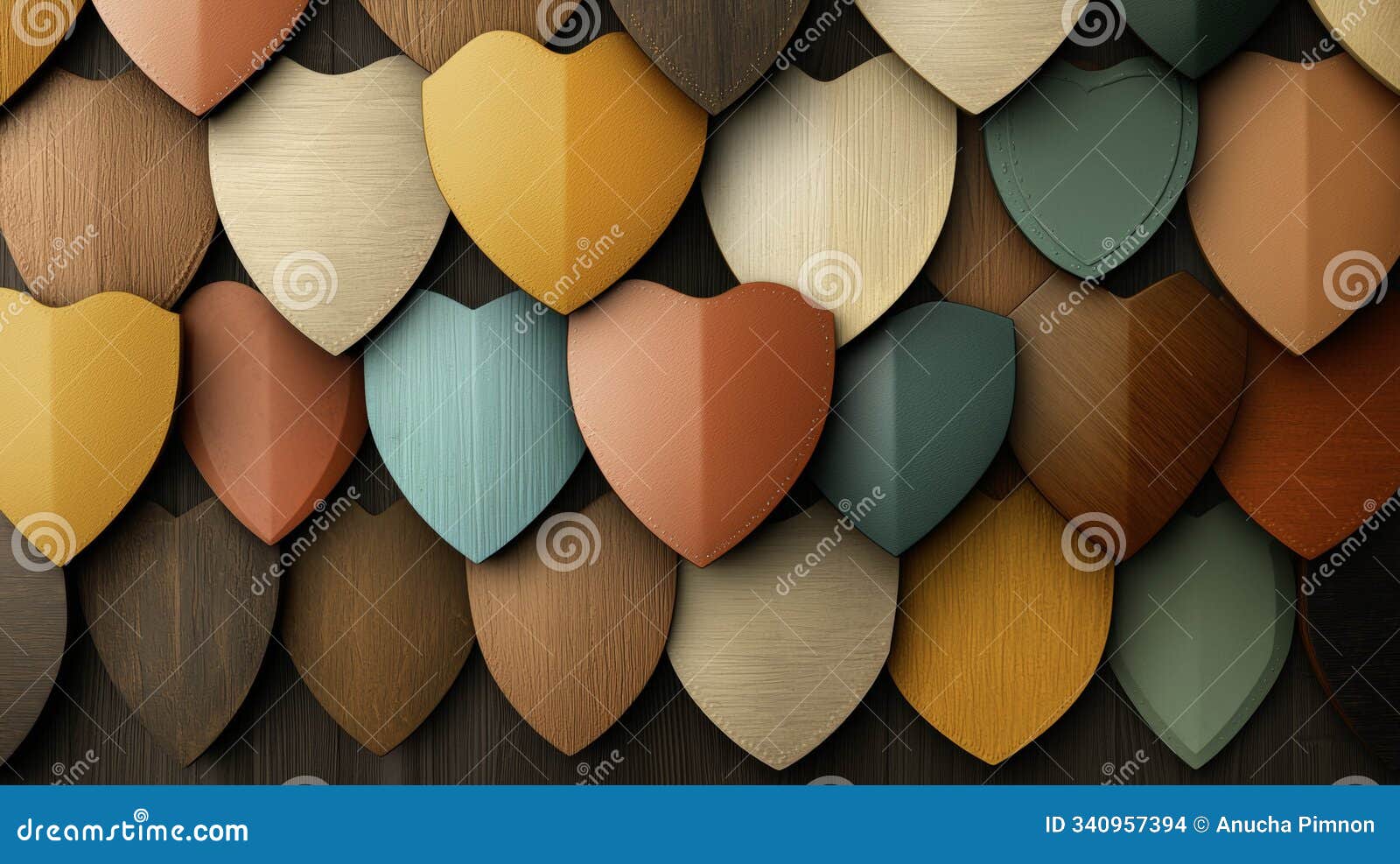 Multiple Shields Form Interconnected, Colorful Walls that Symbolize ...