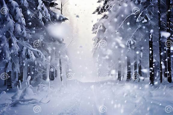 Layered Snowfall Multiple Exposures Capture the Different Densit Stock ...