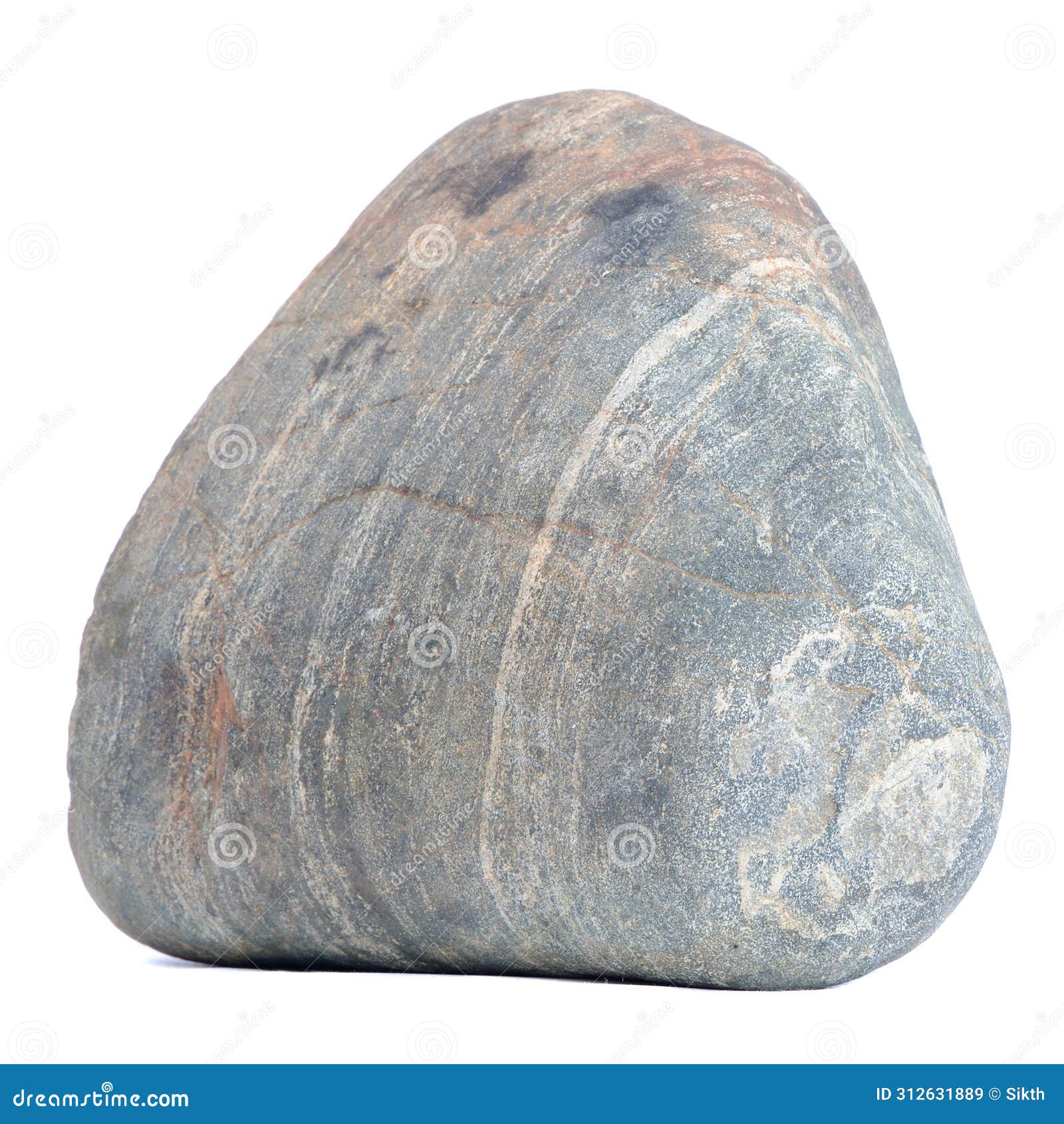 Layered Stone Isolated on White Background Stock Image - Image of layer ...