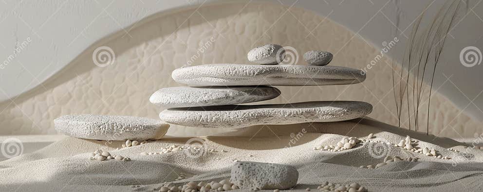 A Layered Stone Podium with Varying Heights, Creating a Dynamic, Multi ...