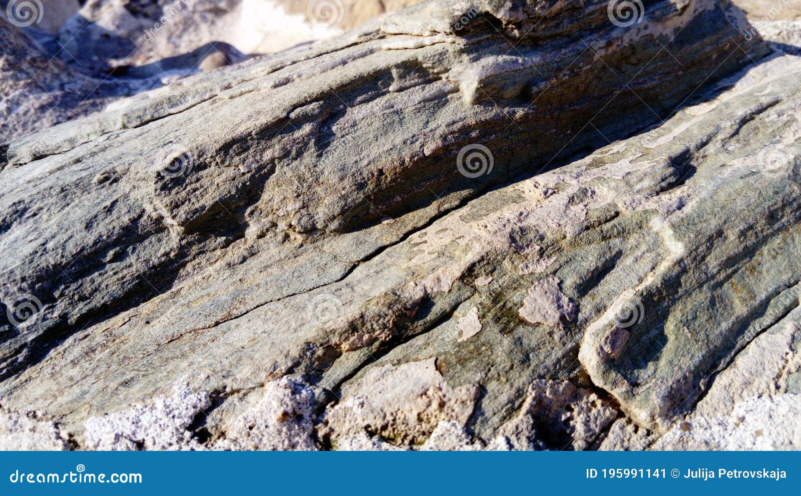 Layered Stone Texture. Gray, Red and Blue Color Nuances Stock Image ...