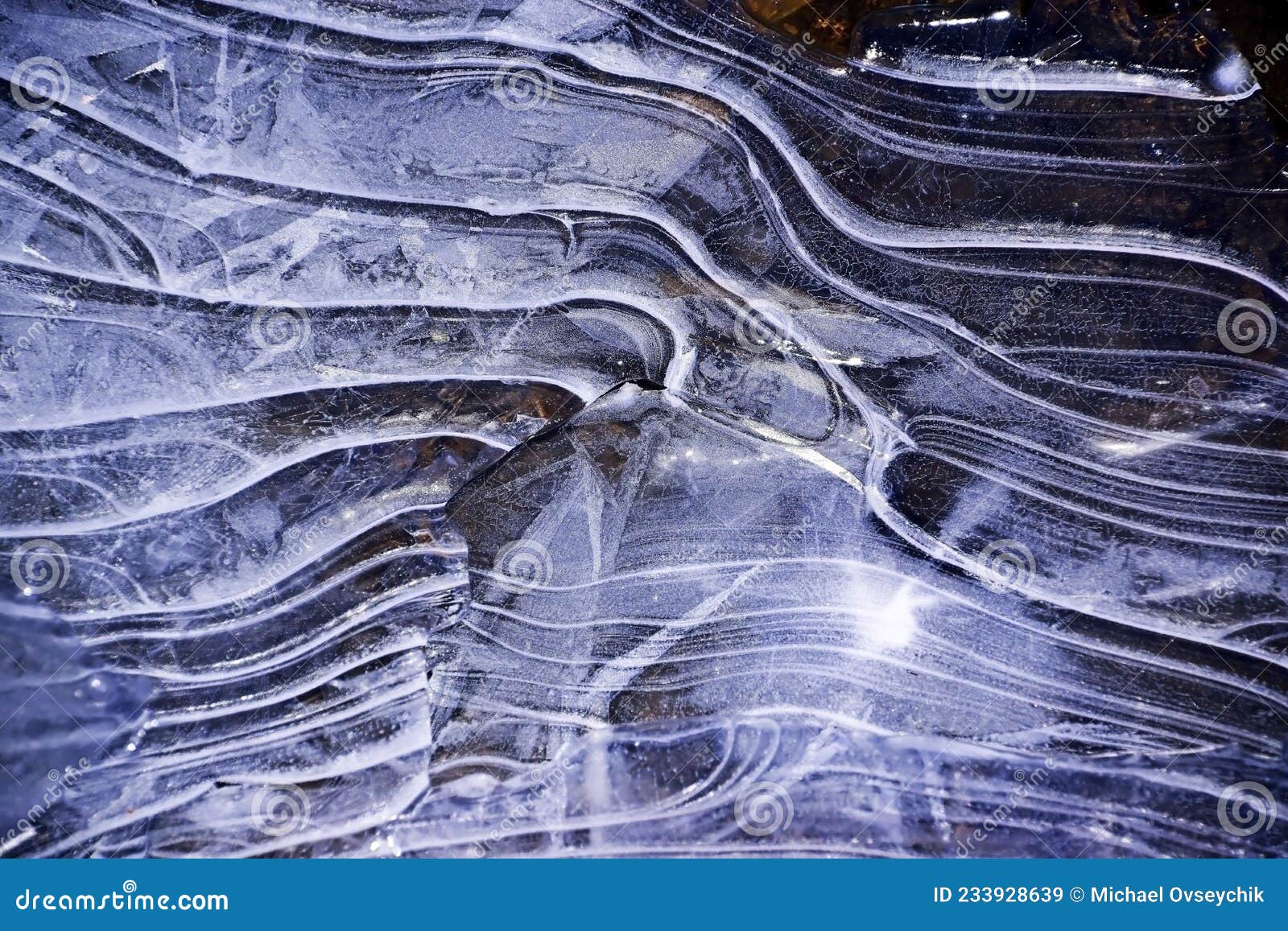 Layered Structure of Freezing Water Stock Image - Image of arctic ...