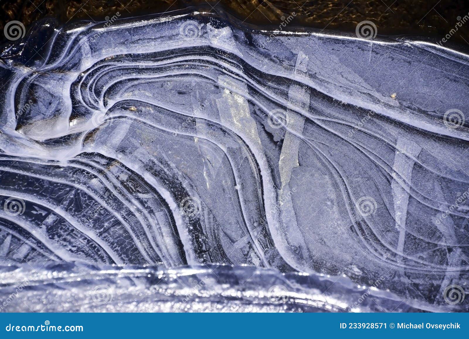 Layered Structure of Freezing Water Stock Image - Image of cool ...