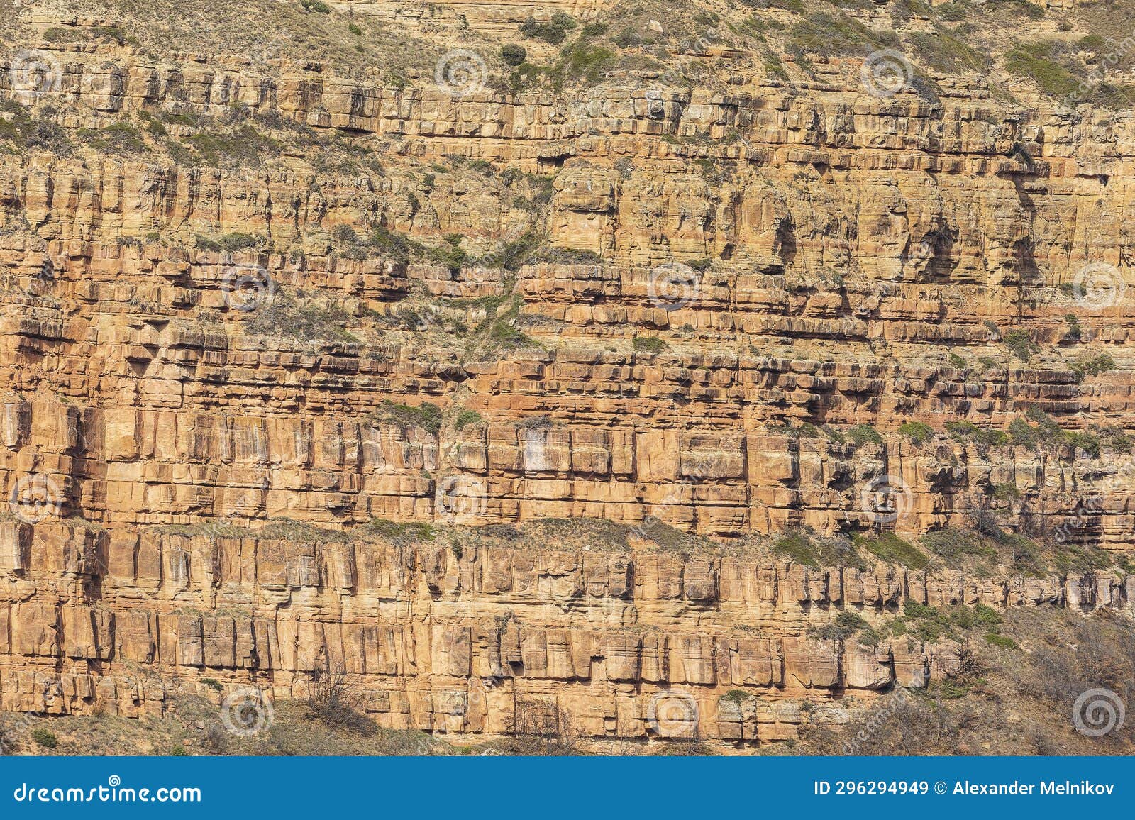 Layered Structure of a Mountain Canyon Stock Image - Image of valley ...