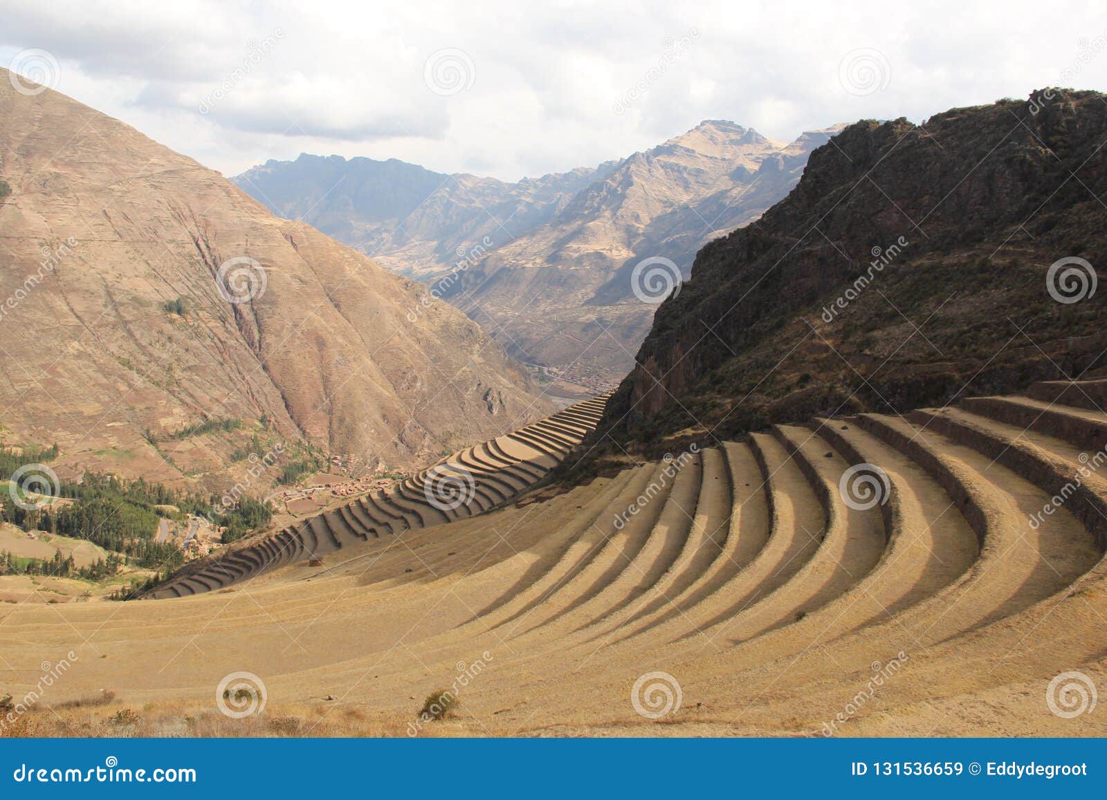 The Layered Terraces at Pisac Stock Image - Image of journey ...