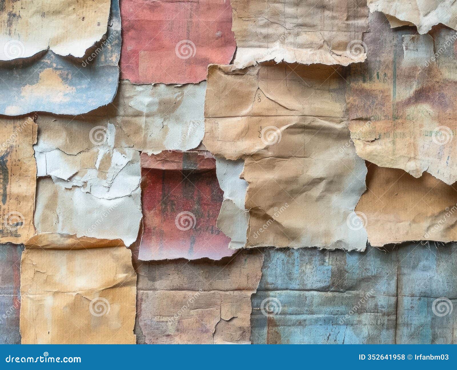 Layered Texture of Torn and Faded Paper Stock Photo - Image of natural ...