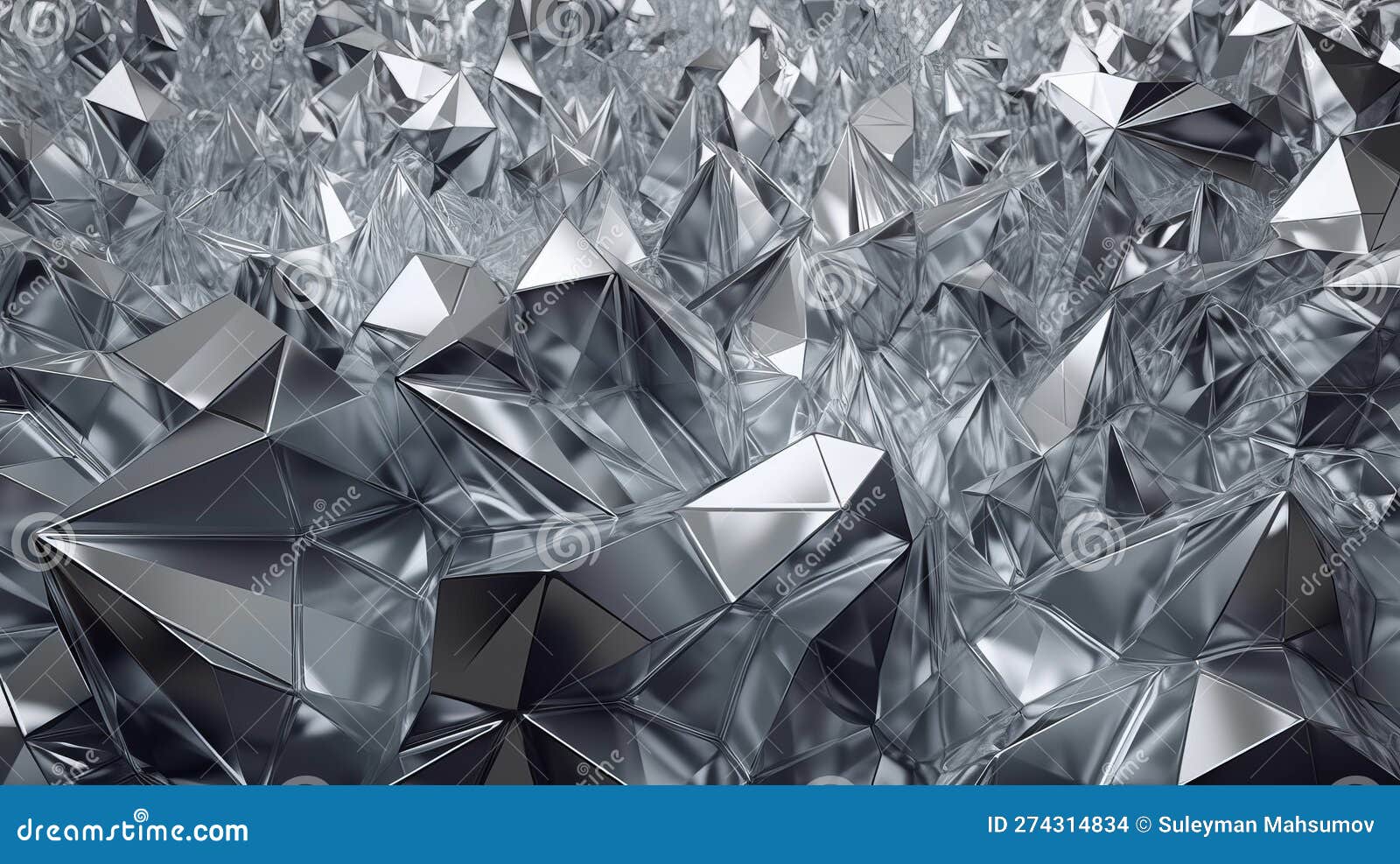 Layered Texture Triangular Diamond or Crystal Shapes Background. 3d ...