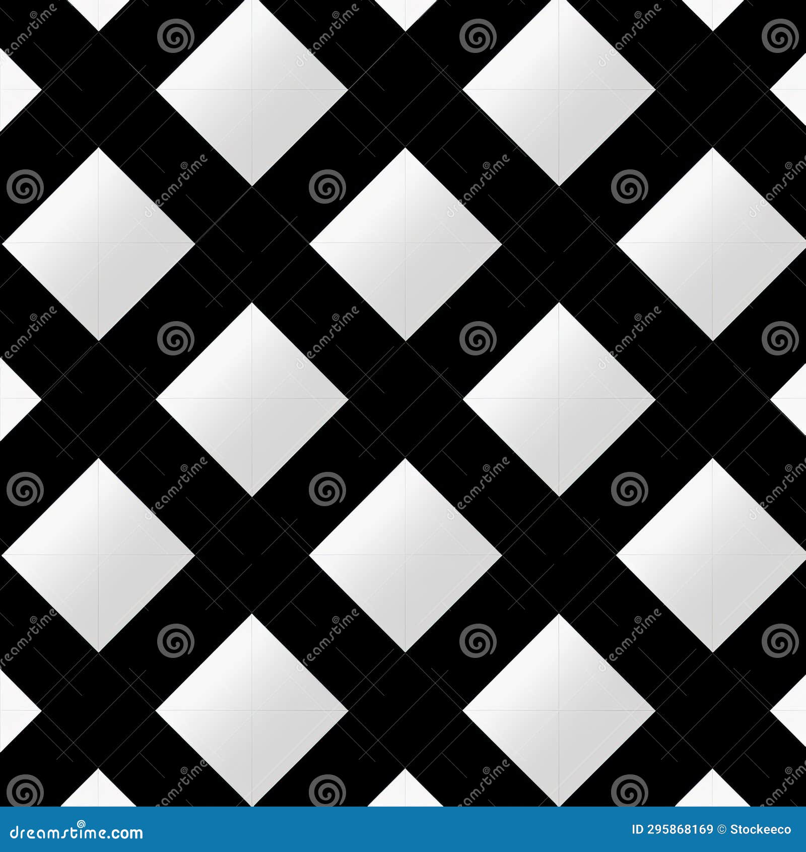 Layered Translucent Argyle Tile Pattern in Black and White Stock ...