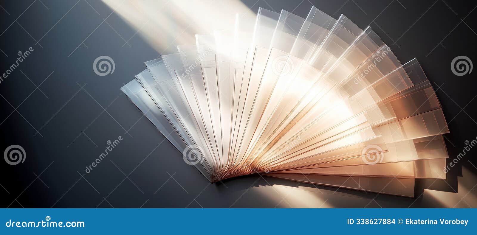 Layered Translucent Sheets in a Fan-Like Structure, Generative Ai Stock ...