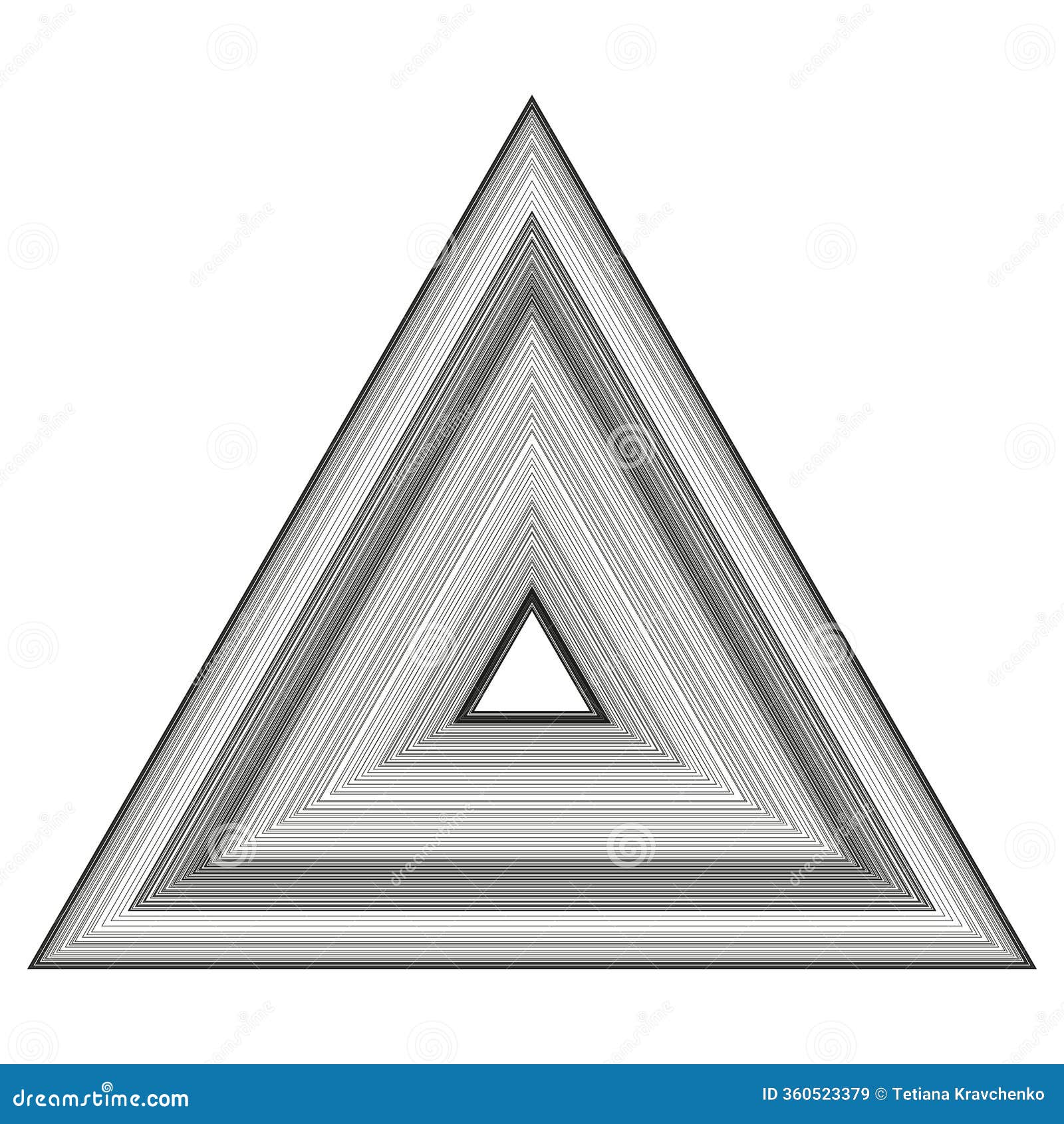 Layered Triangle Shape. Optical Illusion Effect. Geometric Abstract ...