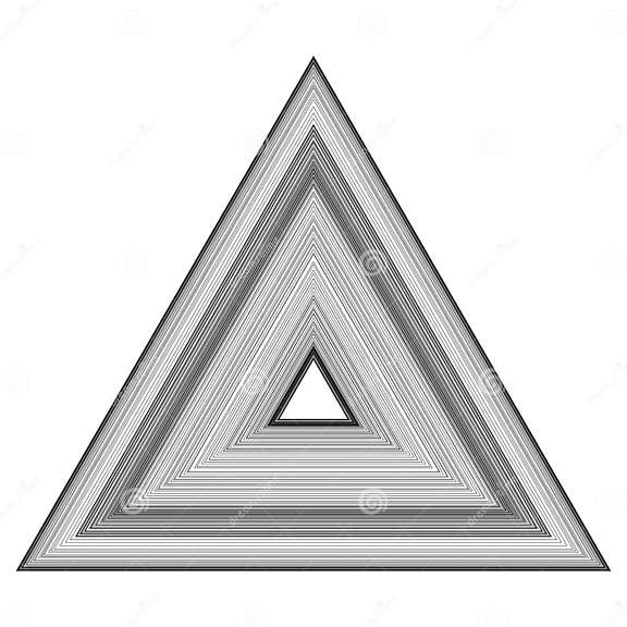 Layered Triangle Shape. Optical Illusion Effect. Geometric Abstract ...