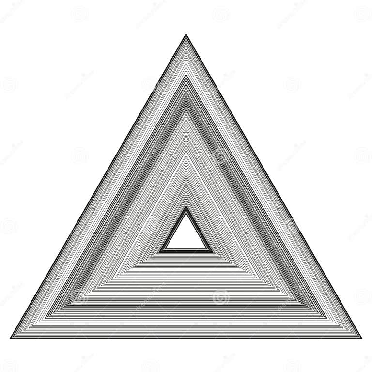 Layered Triangle Shape. Optical Illusion Effect. Geometric Abstract ...