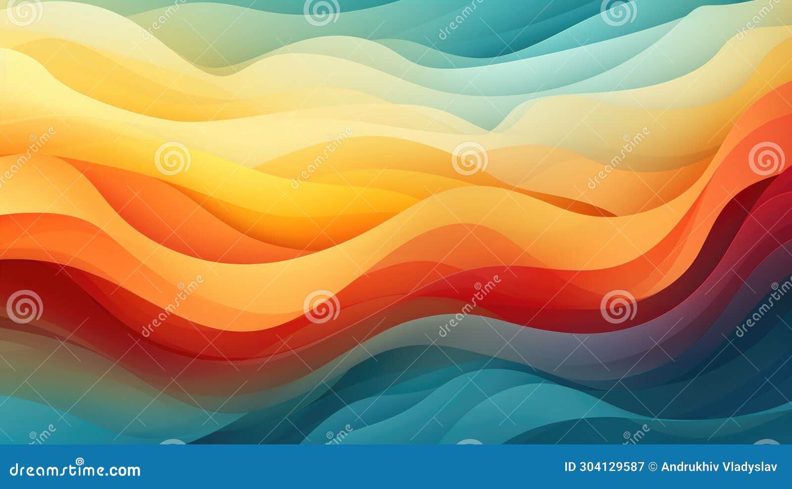 Layered Waves Background, Abstract Illustration Stock Illustration ...