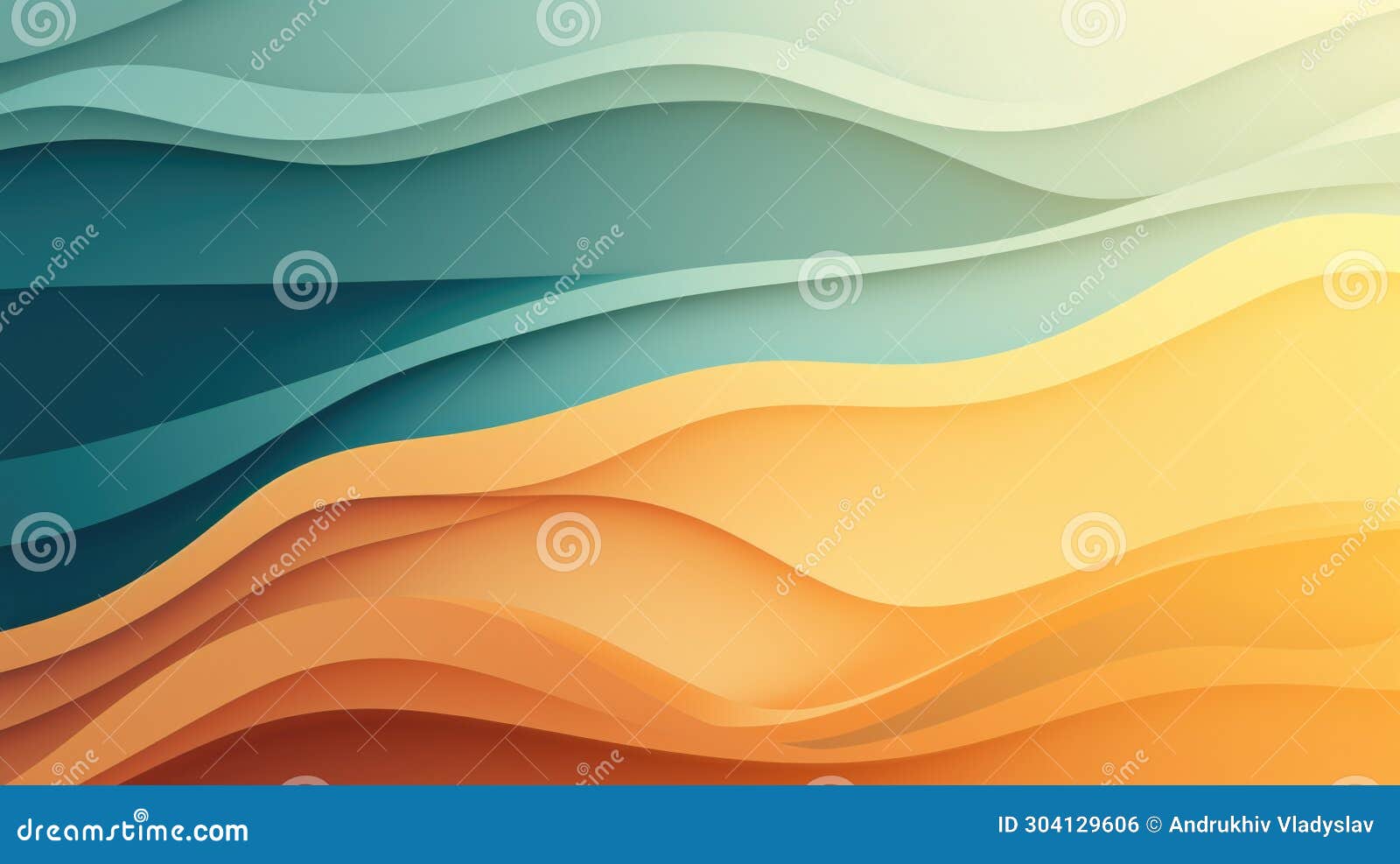 Layered Waves Background, Abstract Illustration Stock Illustration ...