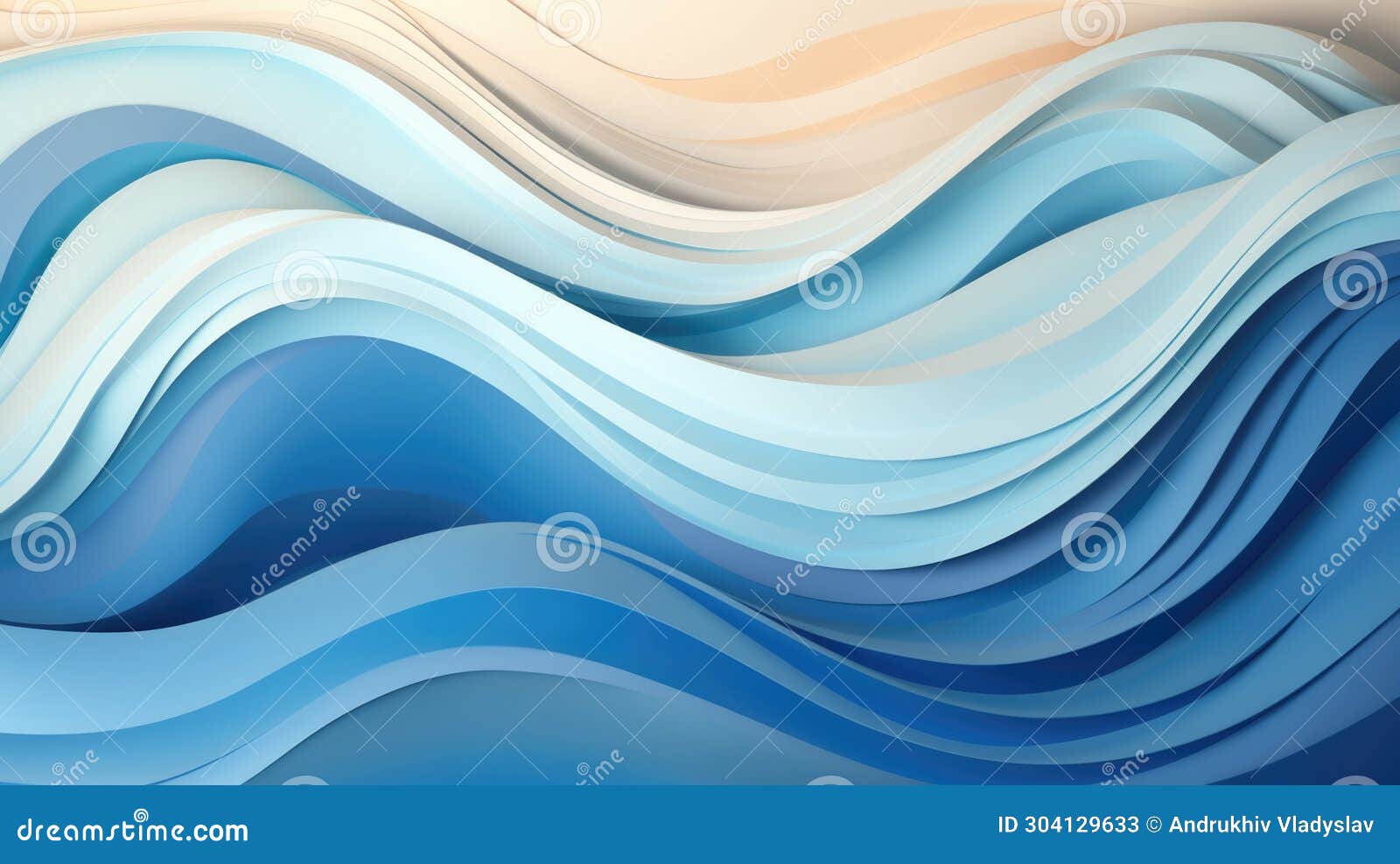Layered Waves Background, Abstract Illustration Stock Illustration ...