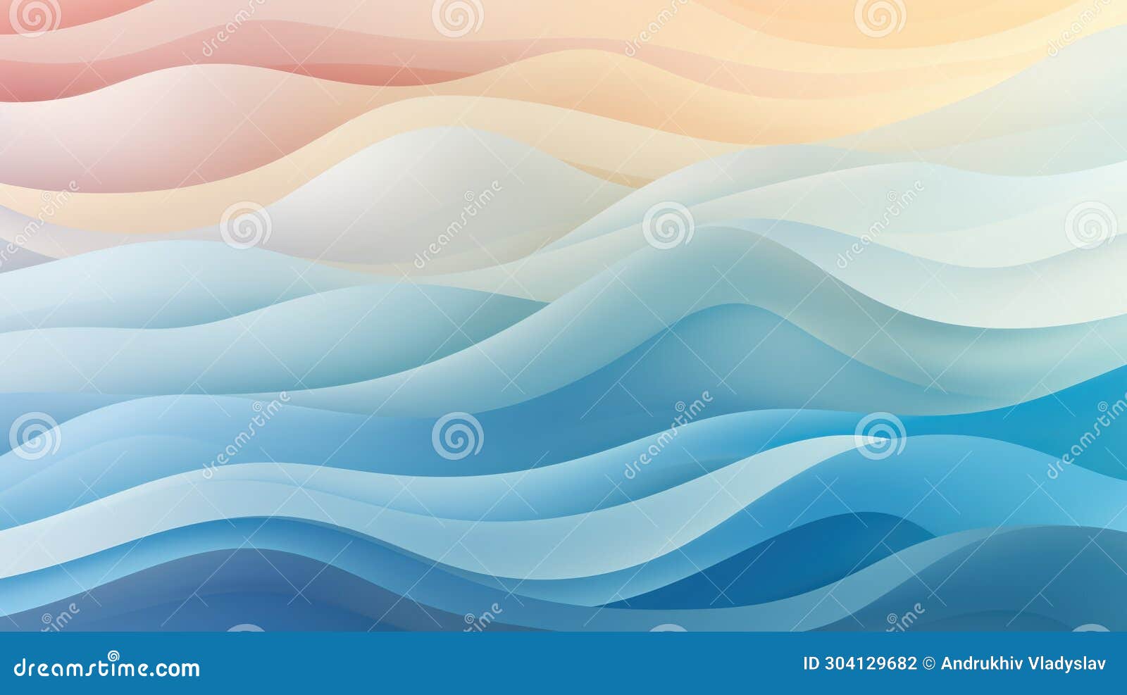 Layered Waves Background, Abstract Illustration Stock Illustration ...
