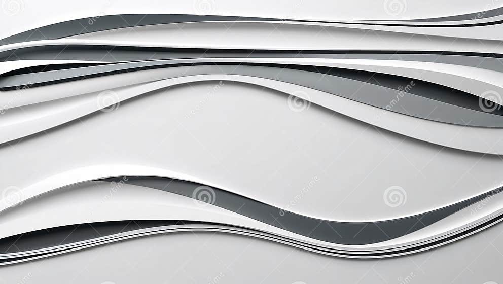 Layered Waves Flow Dynamically, Creating an Abstract Design Stock ...