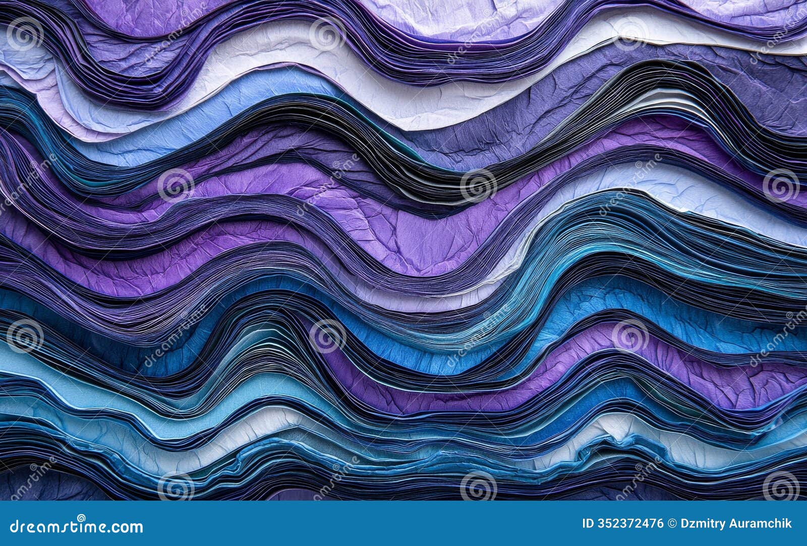 Layered Waves in Hues of Blue and Purple Form a Textured, Artistic ...