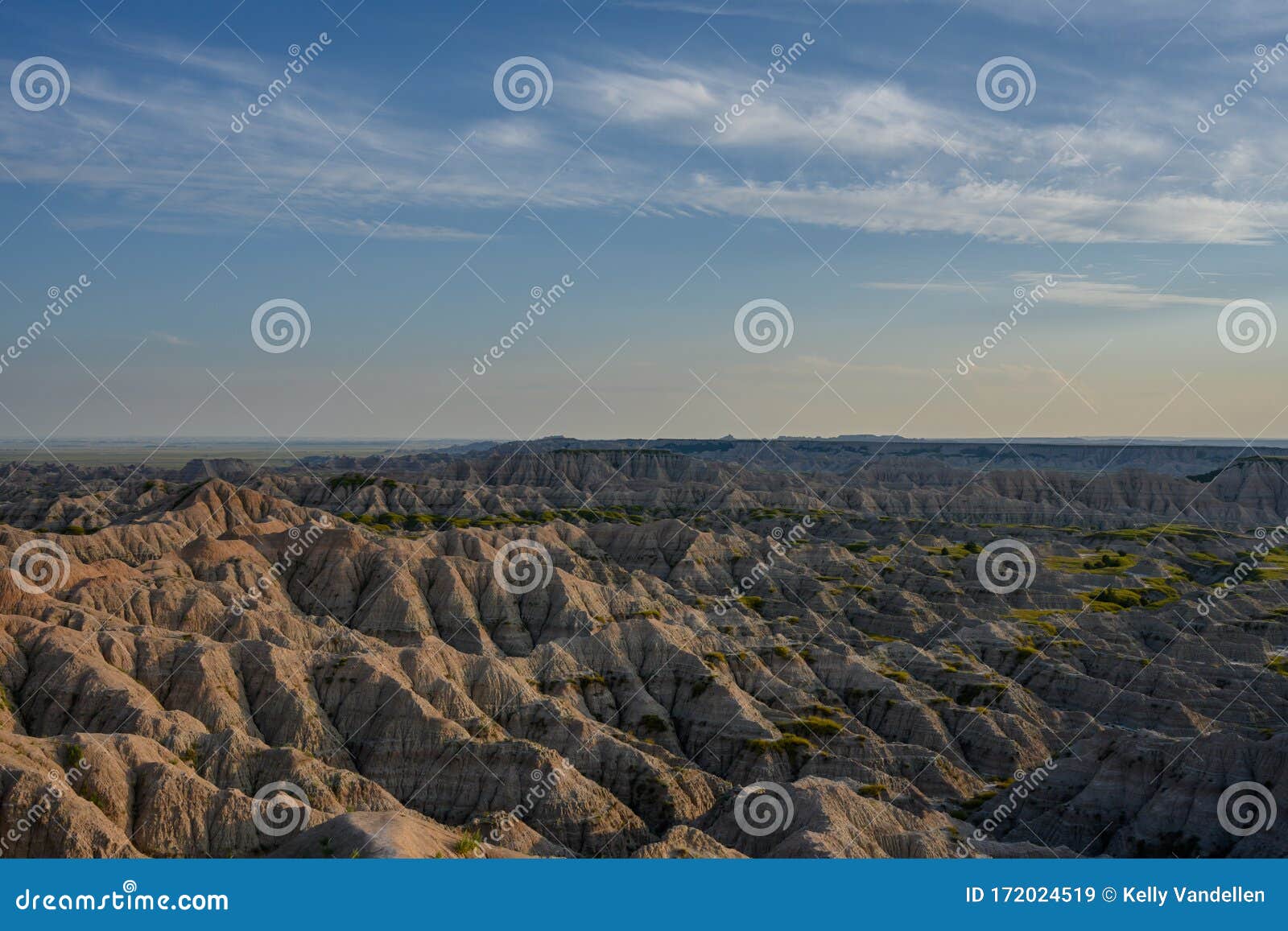 Layers of Badlands Hoodoo Formations Stock Image - Image of grass ...