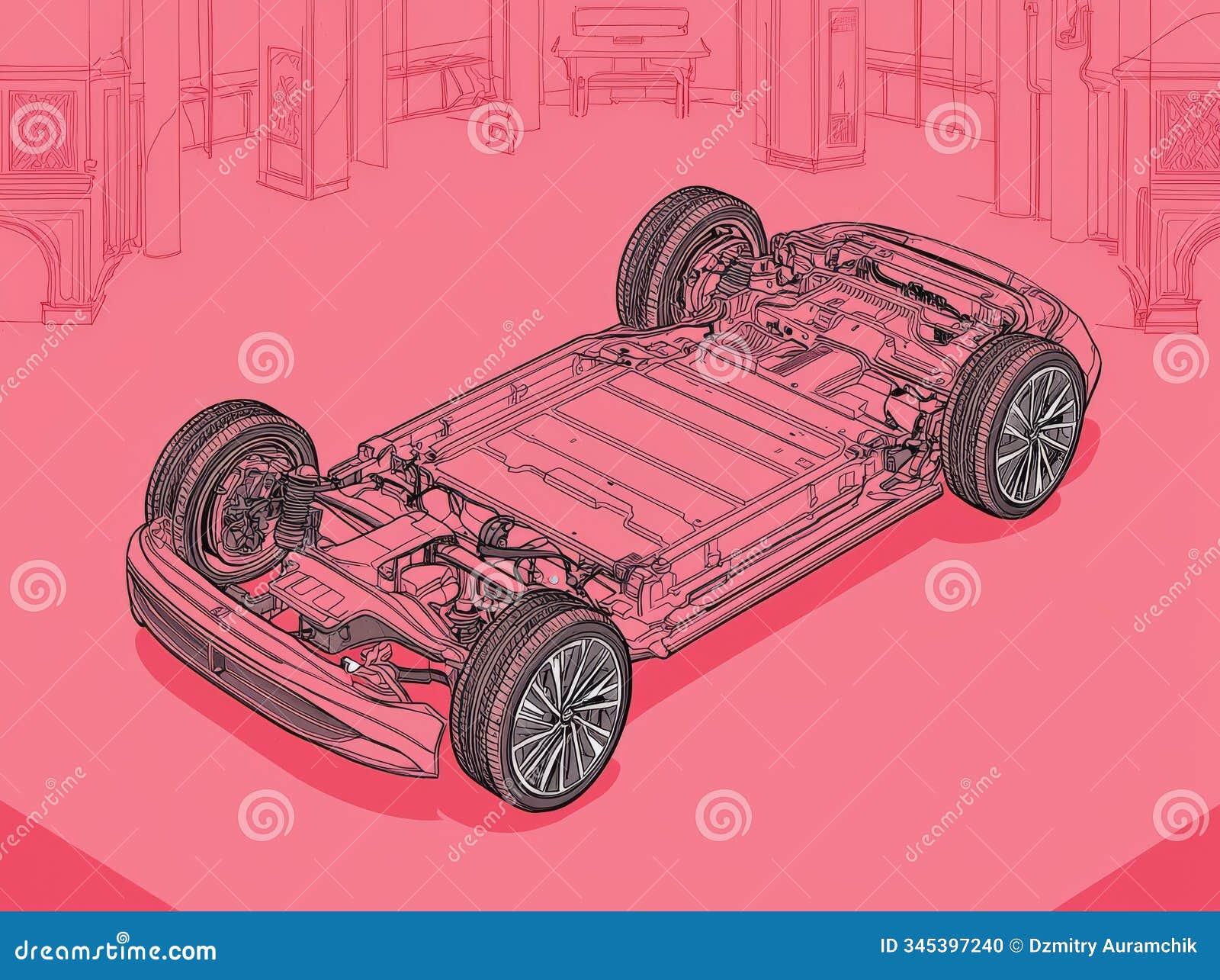 Layers of Battery Cells Explode in Electric Car Batteries Stock Photo ...