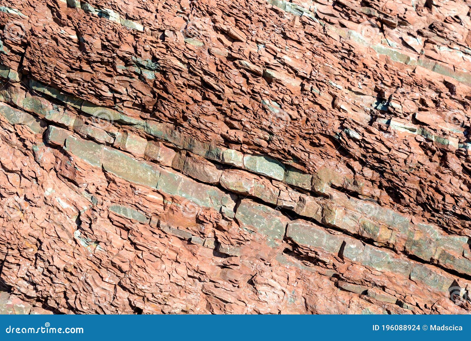 Layers of Brown Sedimentary Rock Stock Photo - Image of geologic, angle ...