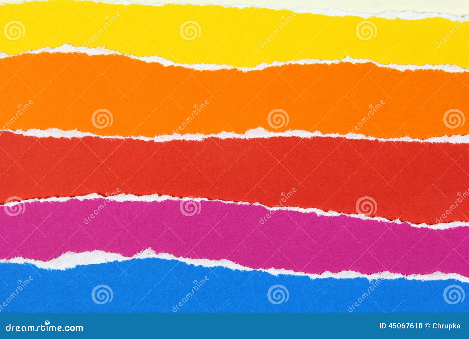 Layers of Colorful Torn Papers Stock Photo - Image of element, blank ...