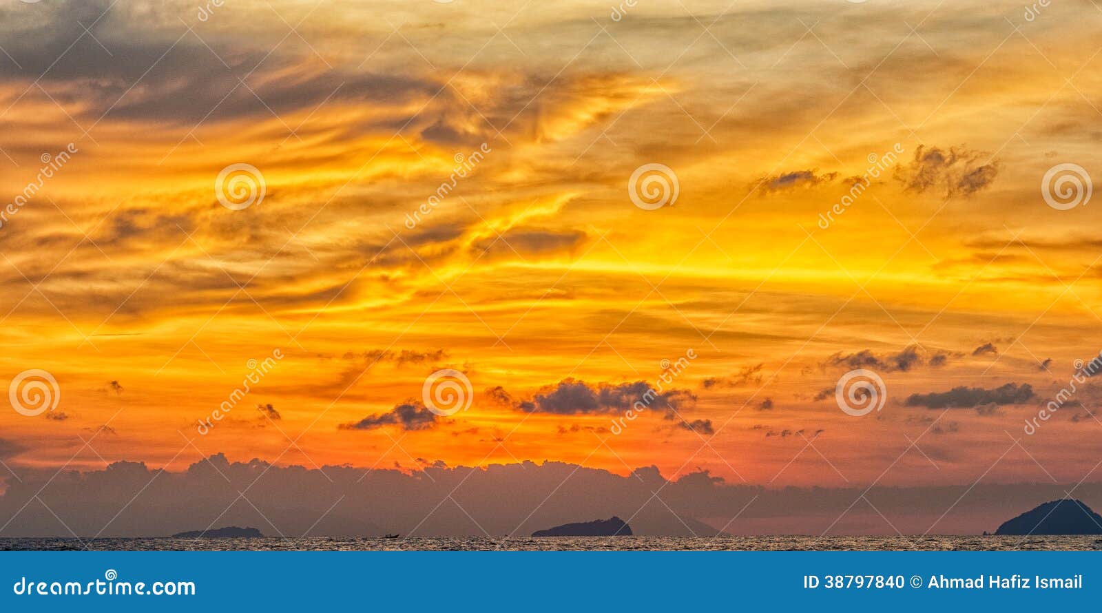 Layers of Colors during Sunset Stock Photo - Image of orange, evening ...