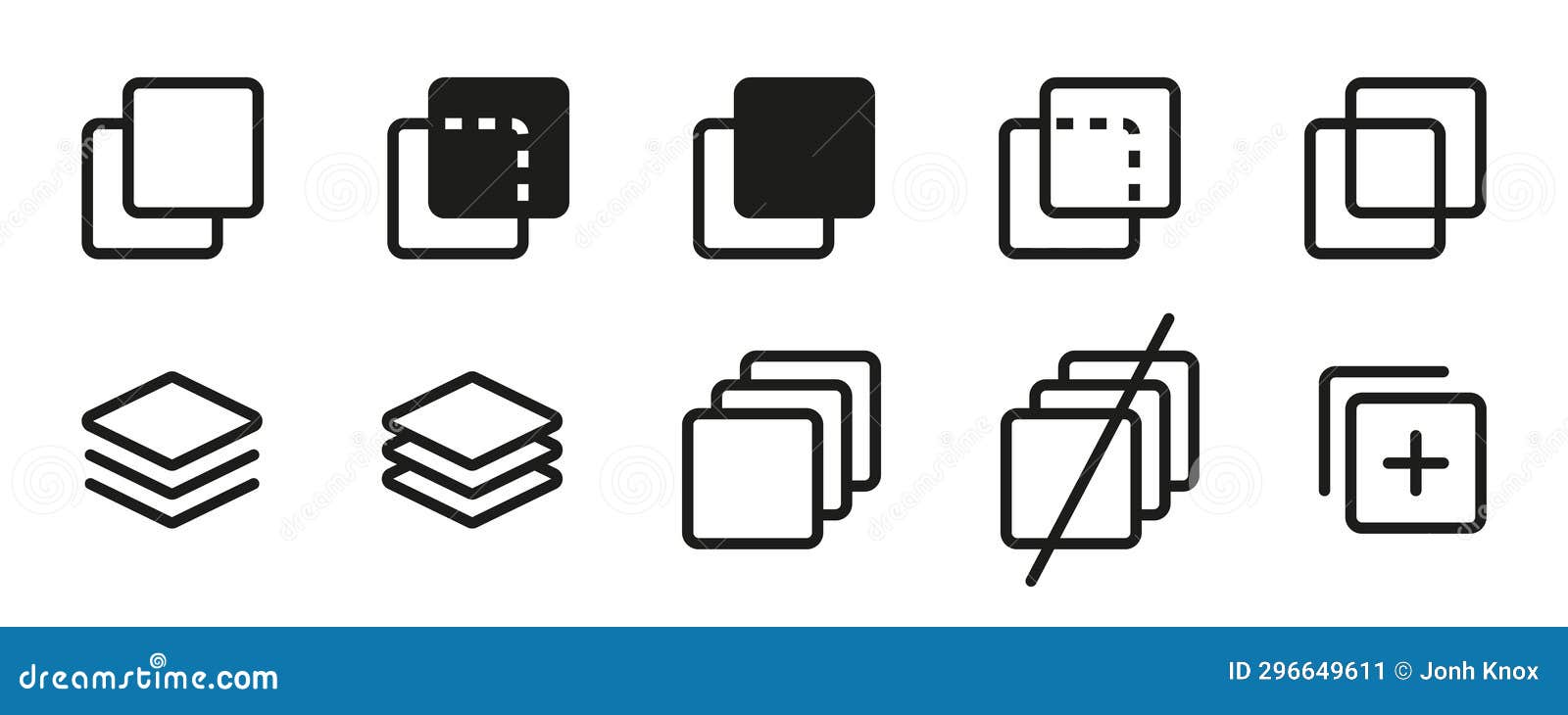 Layers and Copy Icon. Linear Icon. Vector Illustration Stock ...