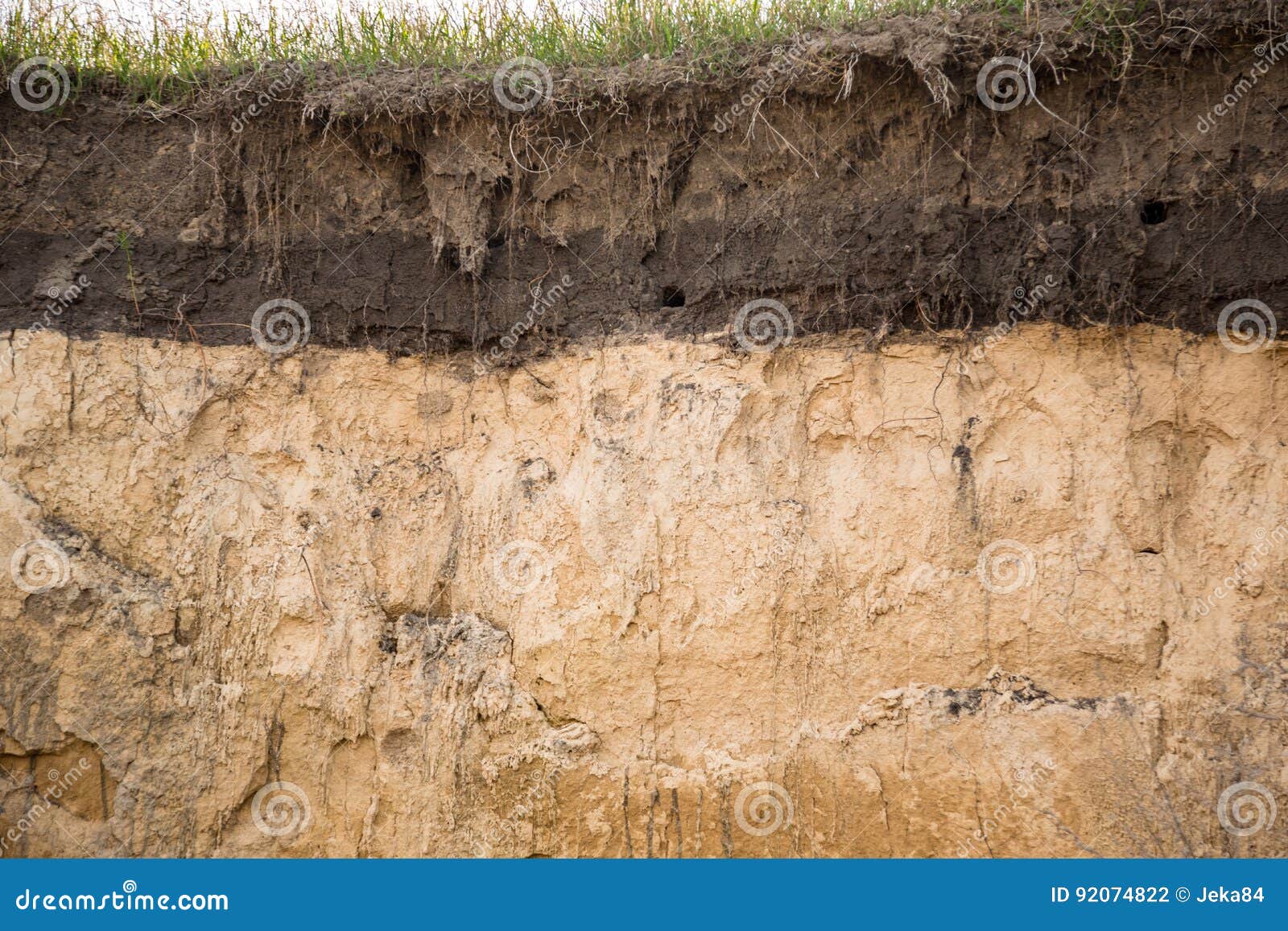 The Layers of the Earth in a Pit Stock Photo - Image of green, geology ...