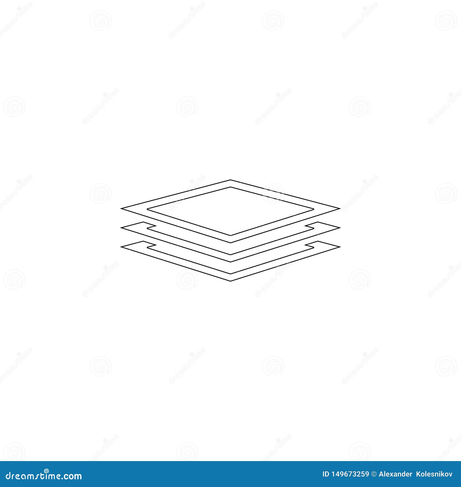 Layers. flat vector icon stock vector. Illustration of interface ...