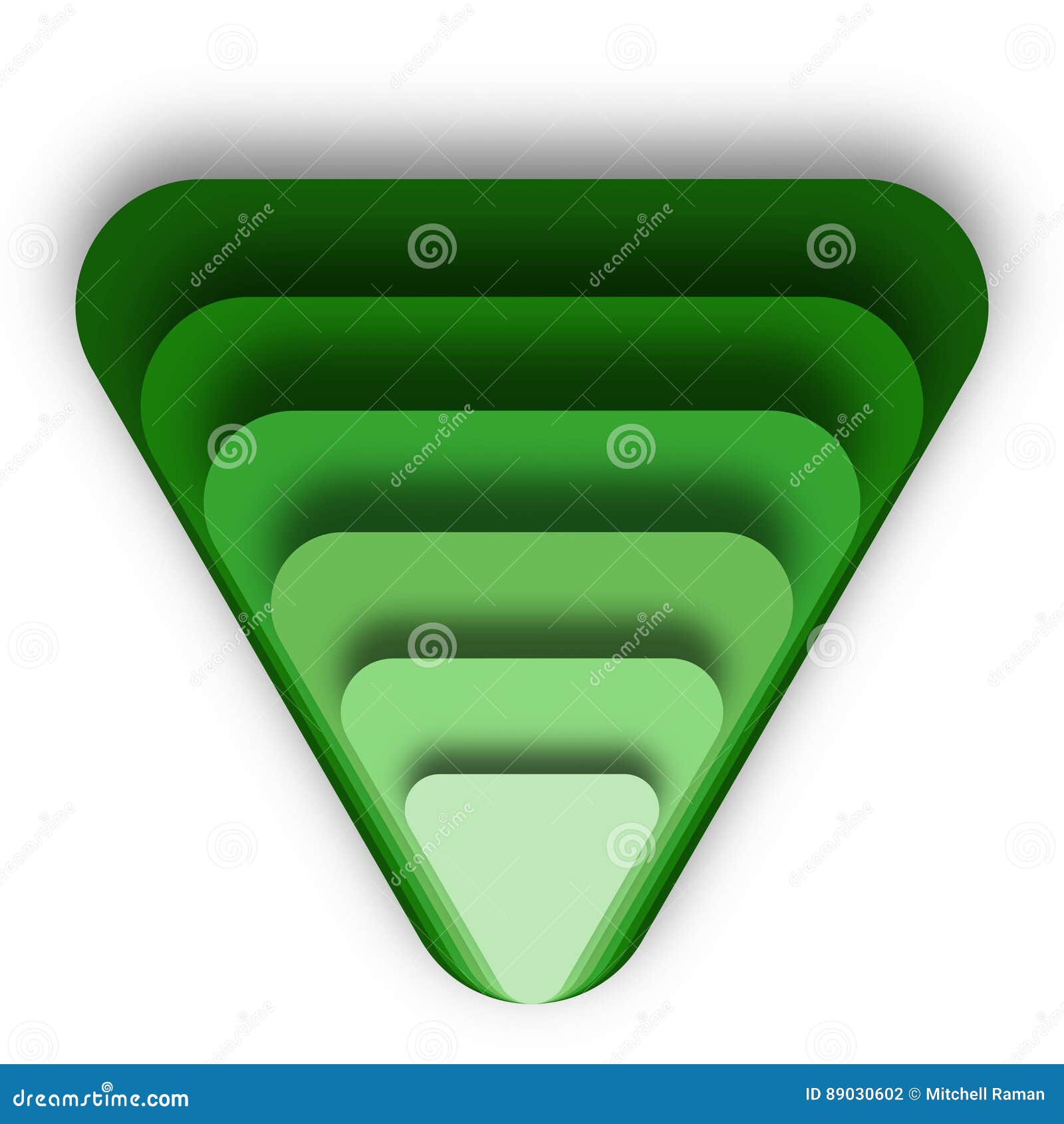 Layers of Green Triangles Stacked Up Design Stock Vector - Illustration ...