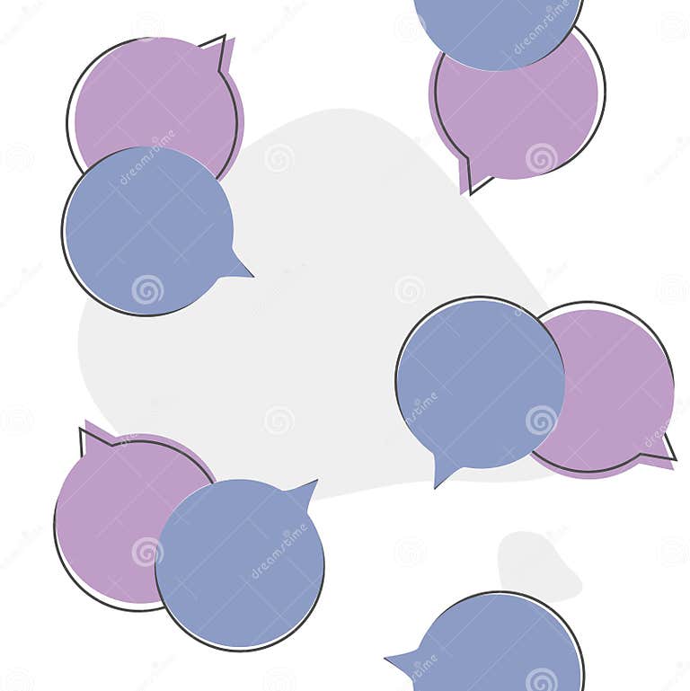Vector Icon Cloud Conversation. Cloud of Speech Cartoon Style on ...