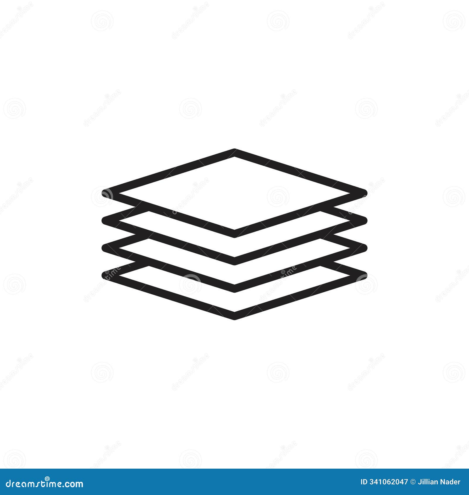 Layers Icon Simple Thin Outline Stock Illustration - Illustration of ...