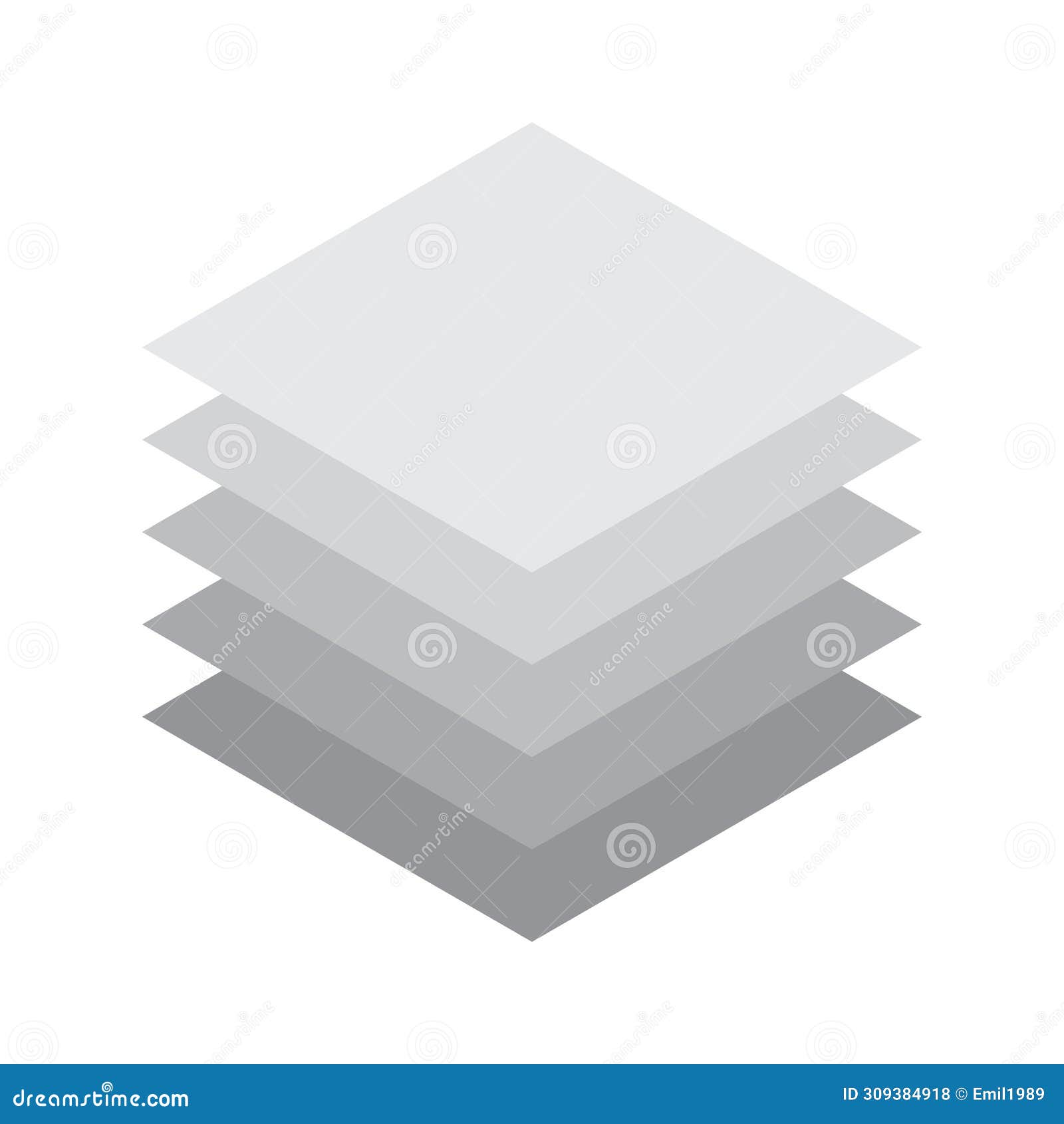 Layers Icon Symbol Set Basic Simple Flat Design. Stock Illustration ...