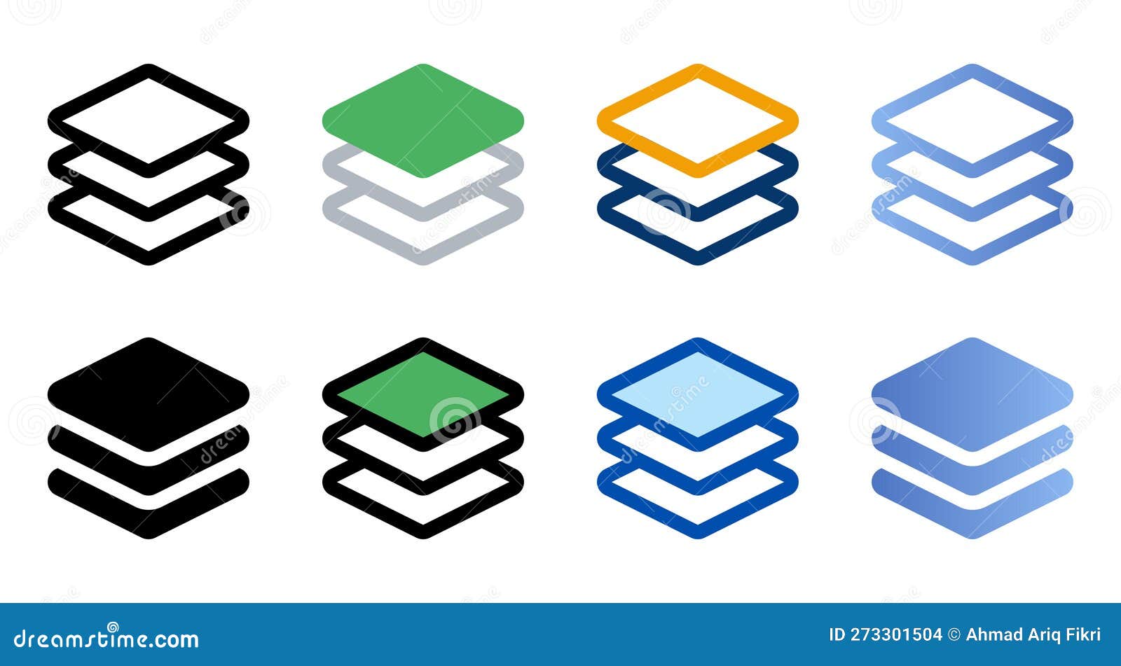 Layers Icons in Different Style. Layers Icons. Different Style Icons ...