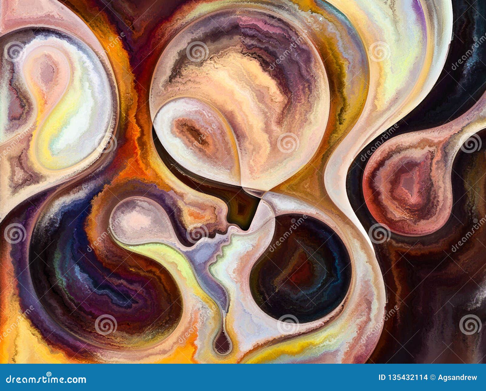 Layers of Inner Colors stock illustration. Illustration of psychology ...