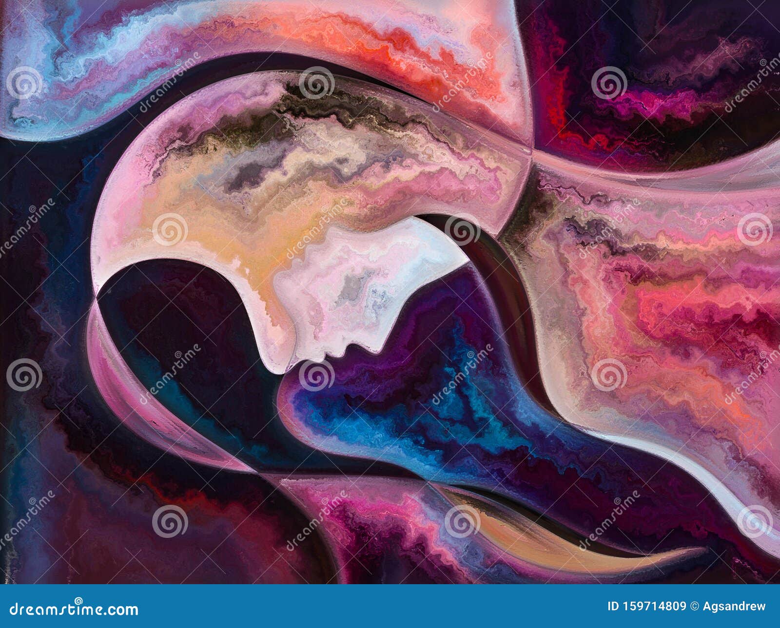 Layers of Inner Colors stock illustration. Illustration of intellect ...