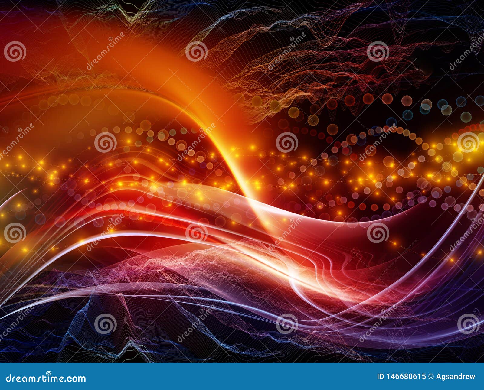 Layers of Light Wave stock illustration. Illustration of flare - 146680615
