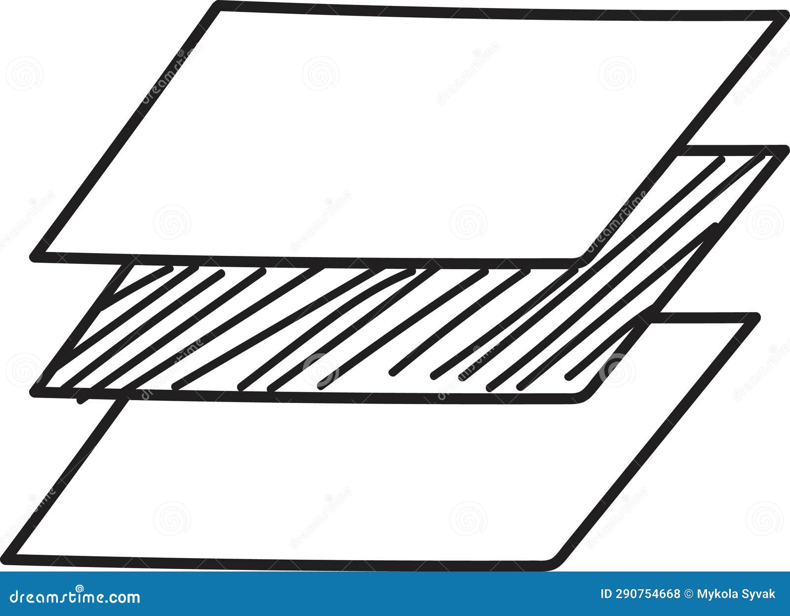 Layers Lined Doodle stock vector. Illustration of modern - 290754668