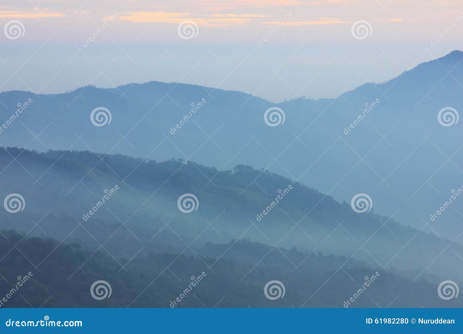 Layers of Mountain Covered with Mist Stock Photo - Image of sightseeing ...
