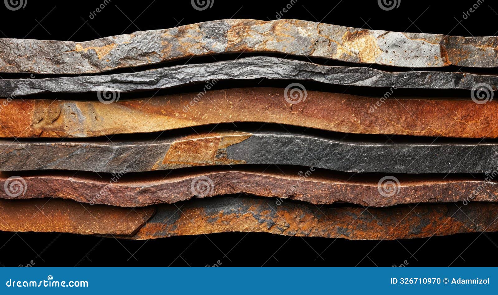 Layers of Natural Stone Texture Stock Illustration - Illustration of ...