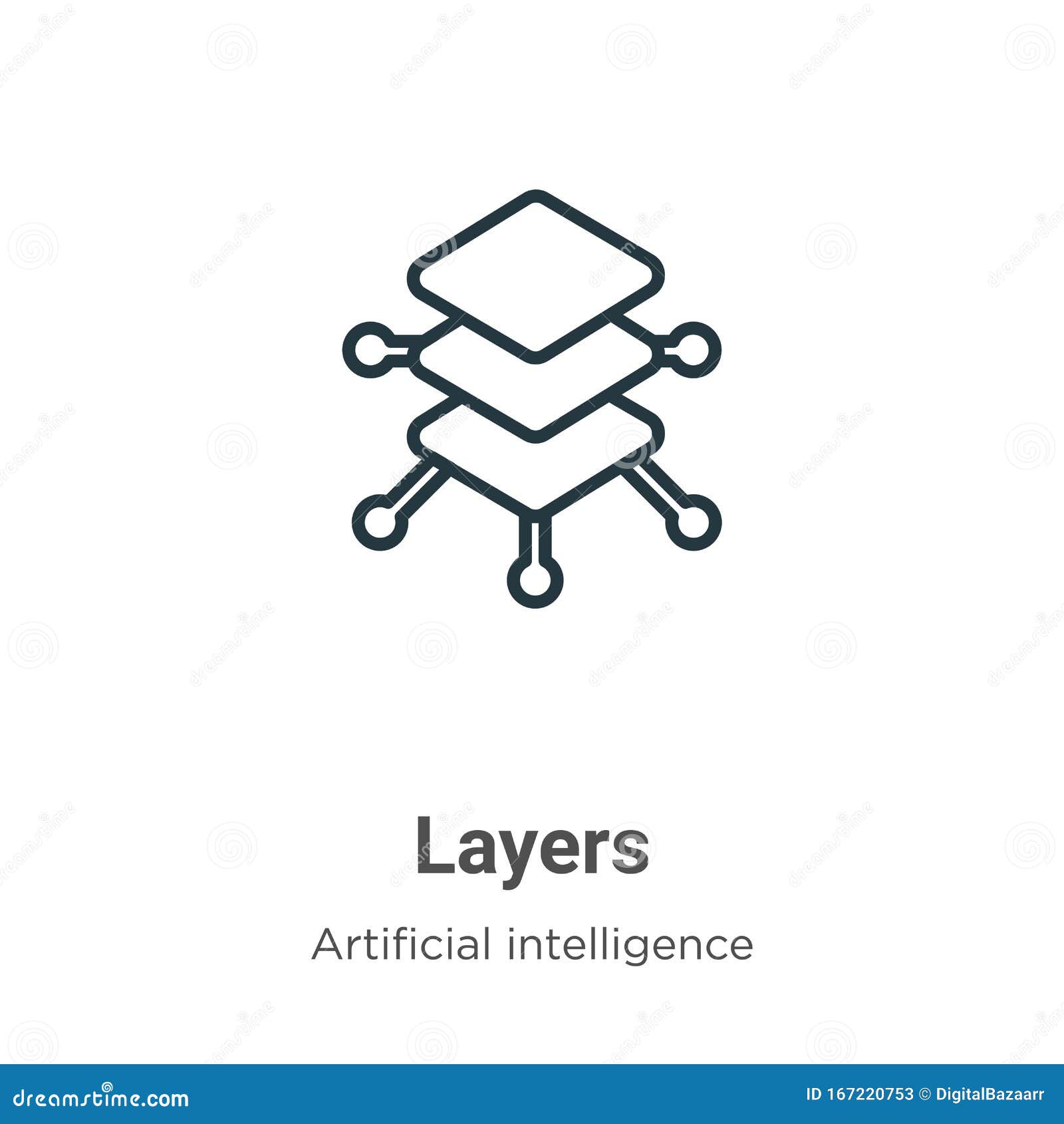 Layers Outline Flat Round Icons Cartoon Vector | CartoonDealer.com ...