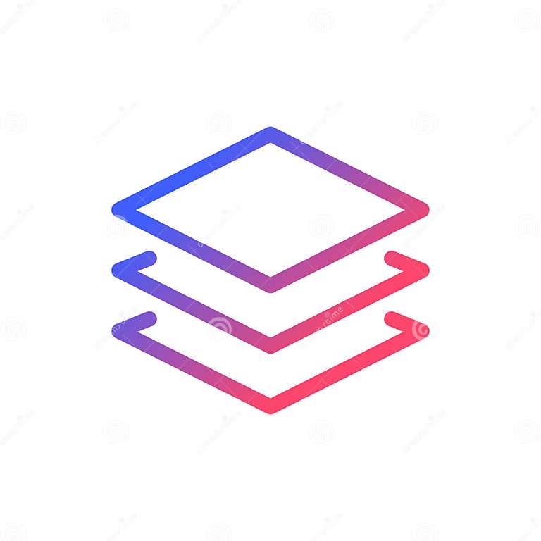 Layers Panel Pixel Perfect Gradient Linear Ui Icon Stock Vector ...