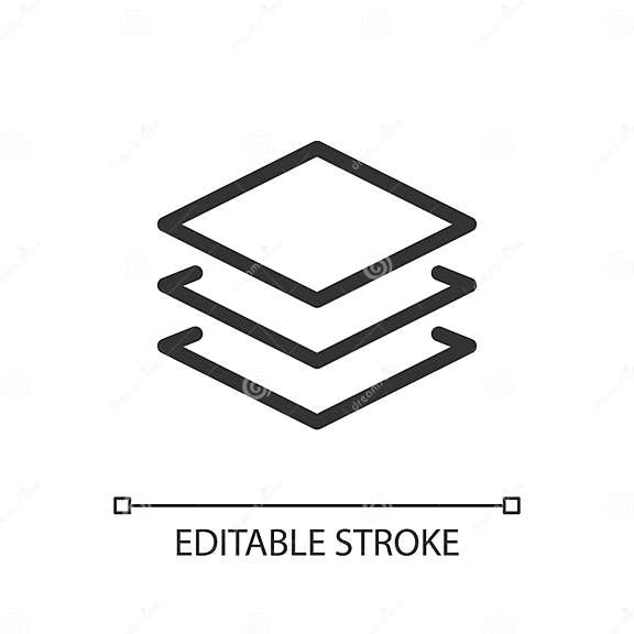 Layers Panel Pixel Perfect Linear Ui Icon Stock Vector - Illustration ...