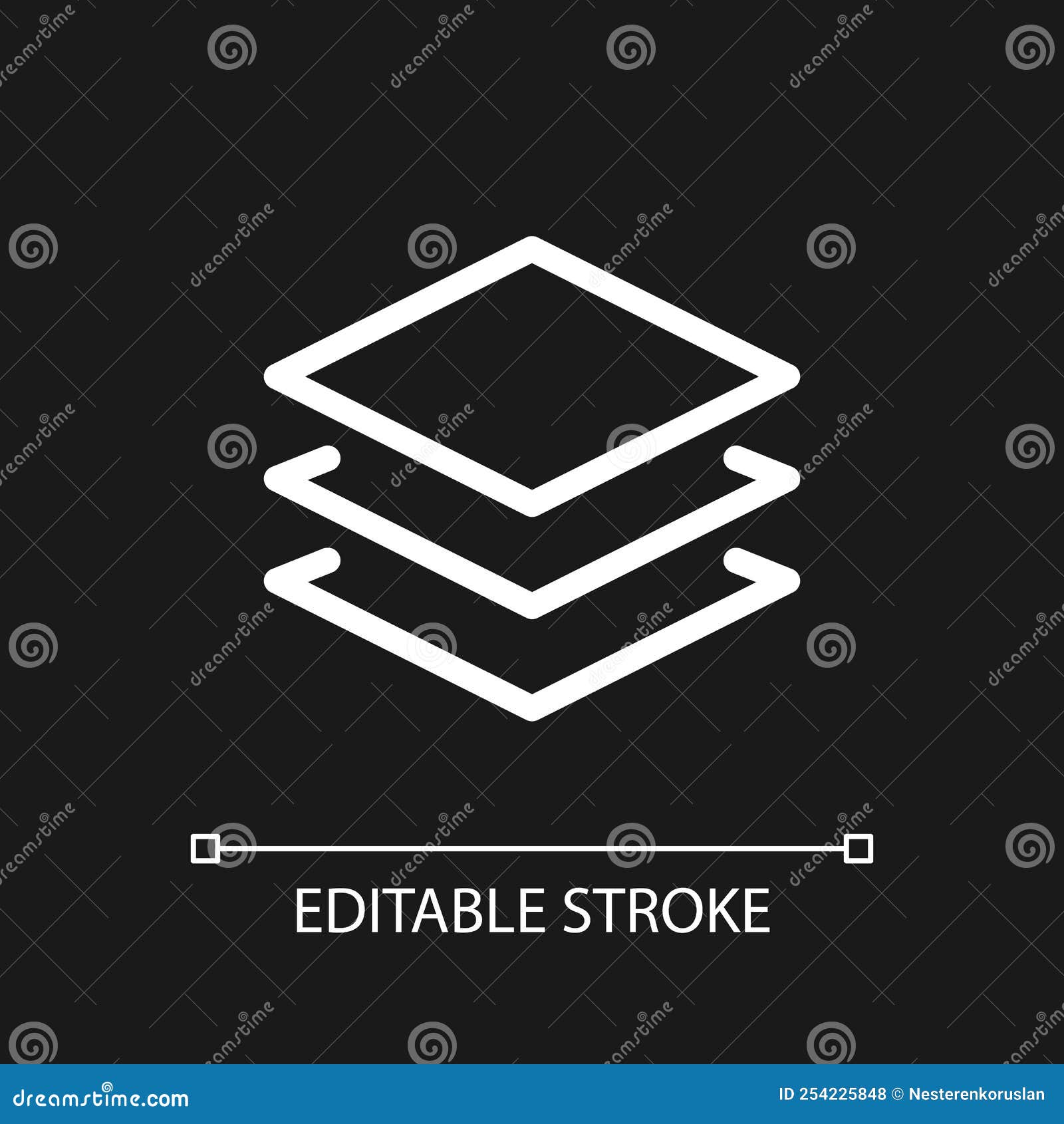 Layers Panel Pixel Perfect White Linear Ui Icon for Dark Theme Stock ...