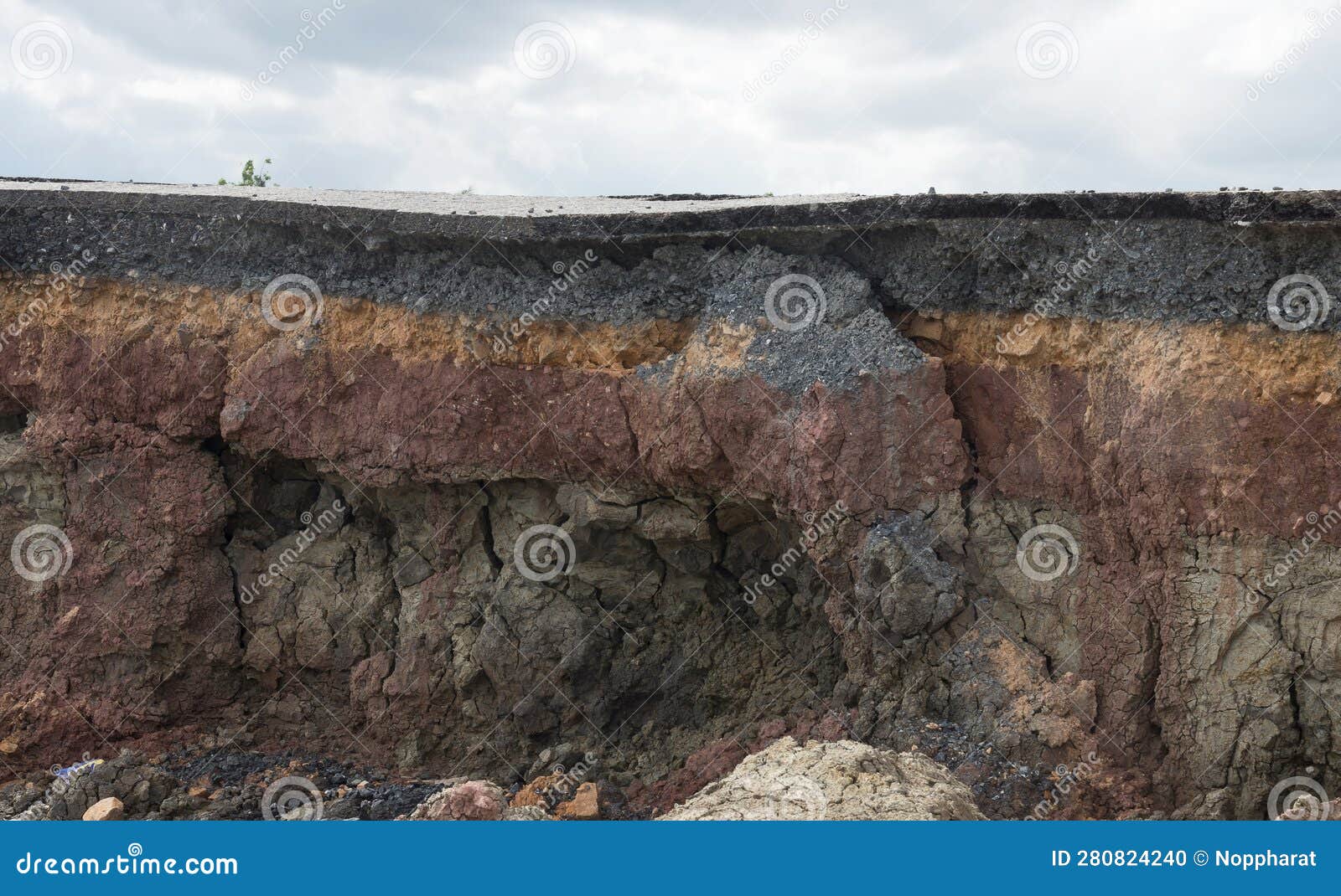 The Layers of Road. Un-focus Image Stock Photo - Image of material ...